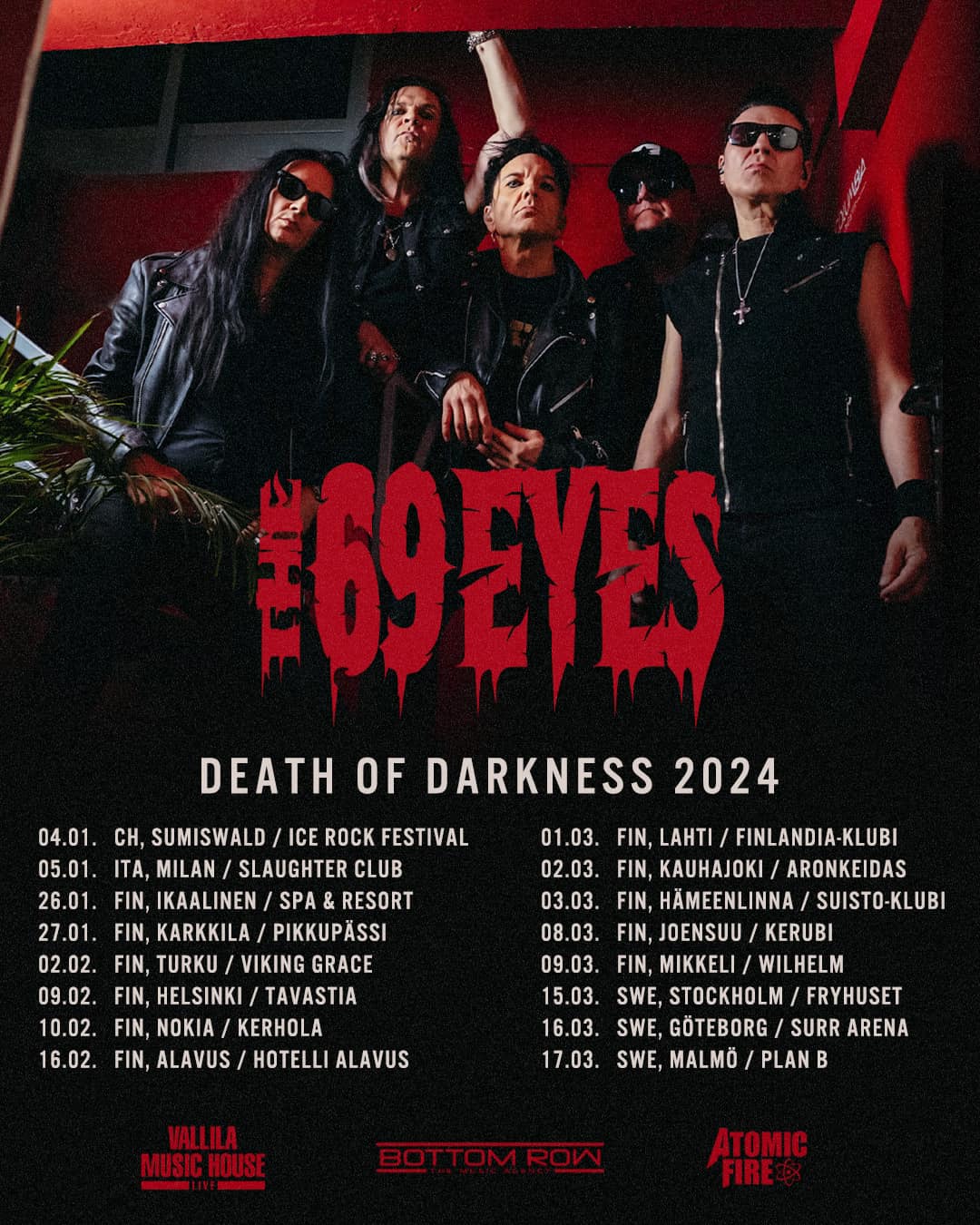 THE 69 EYES – »Death Of Darkness«-Tour 2024 - musicpunch.de