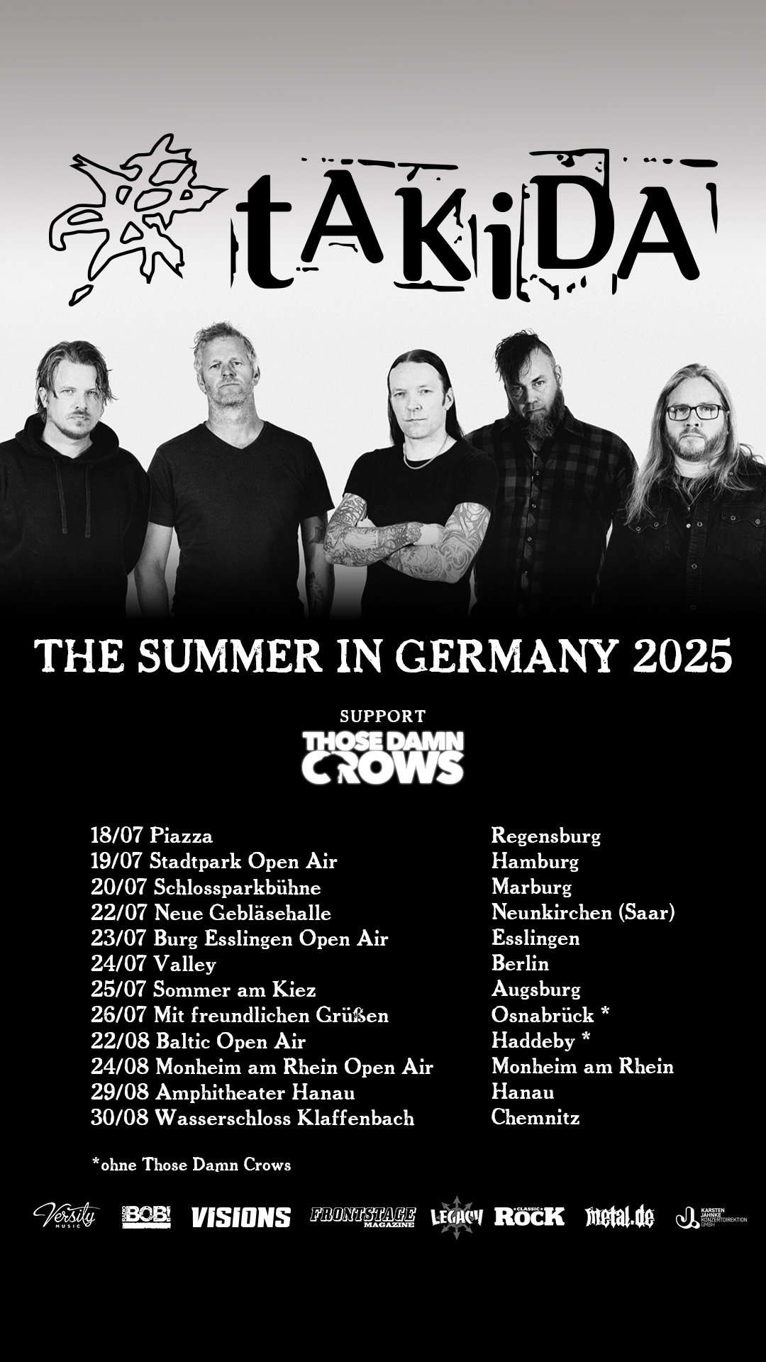 Takida auf „The Summer In Germany“ 2025 Tour - musicpunch.de